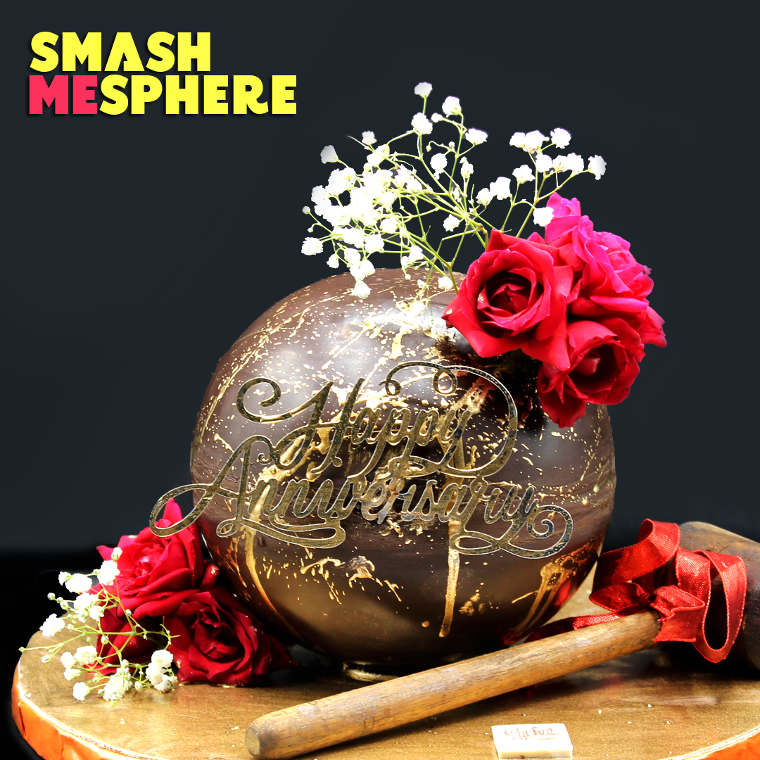 Baby Breath n Roses Anniversary Sphere Pinata Cake – Sacha's Cakes