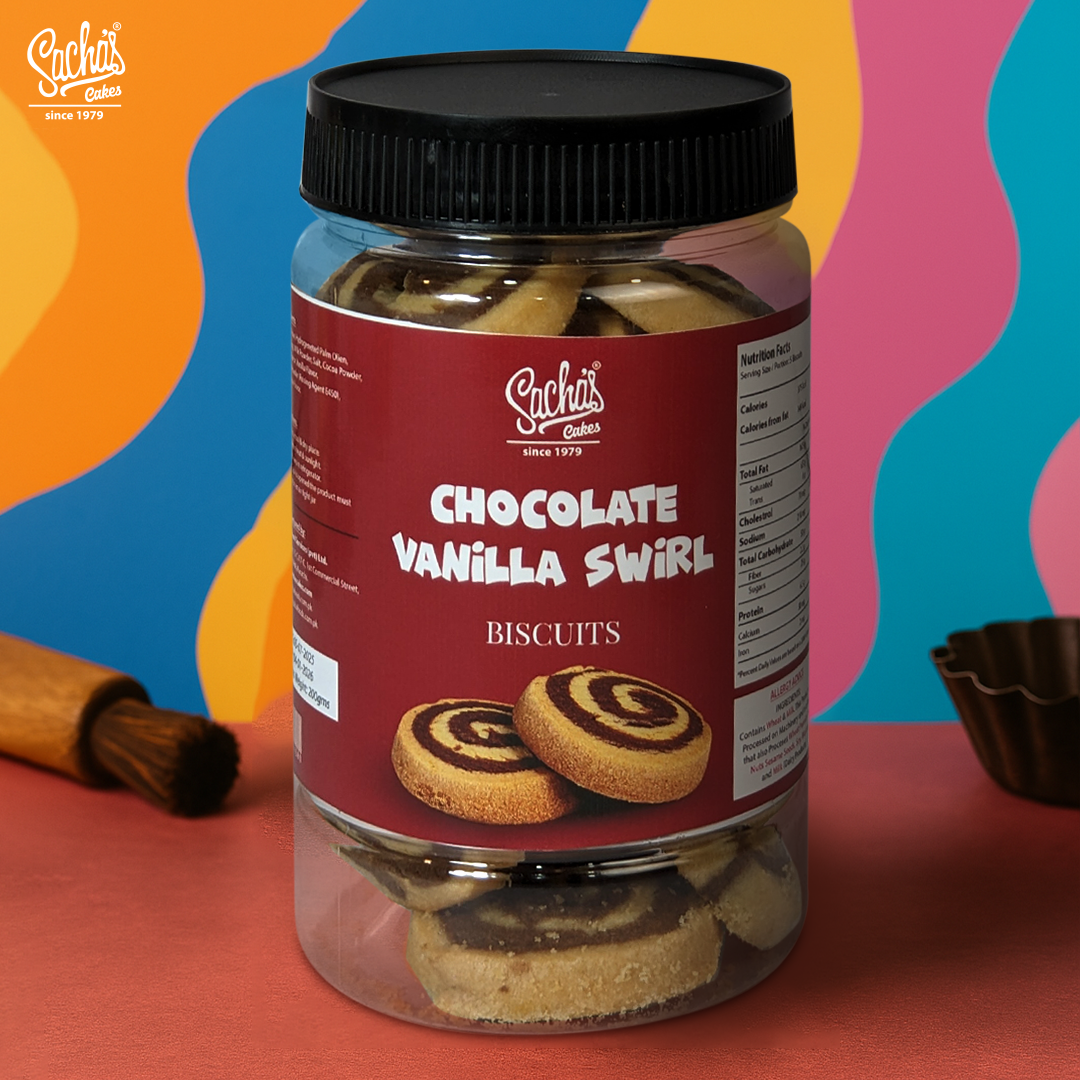 Chocolate Vanilla Swirl Biscuits | Best Biscuits in Karachi – Sacha's Cakes