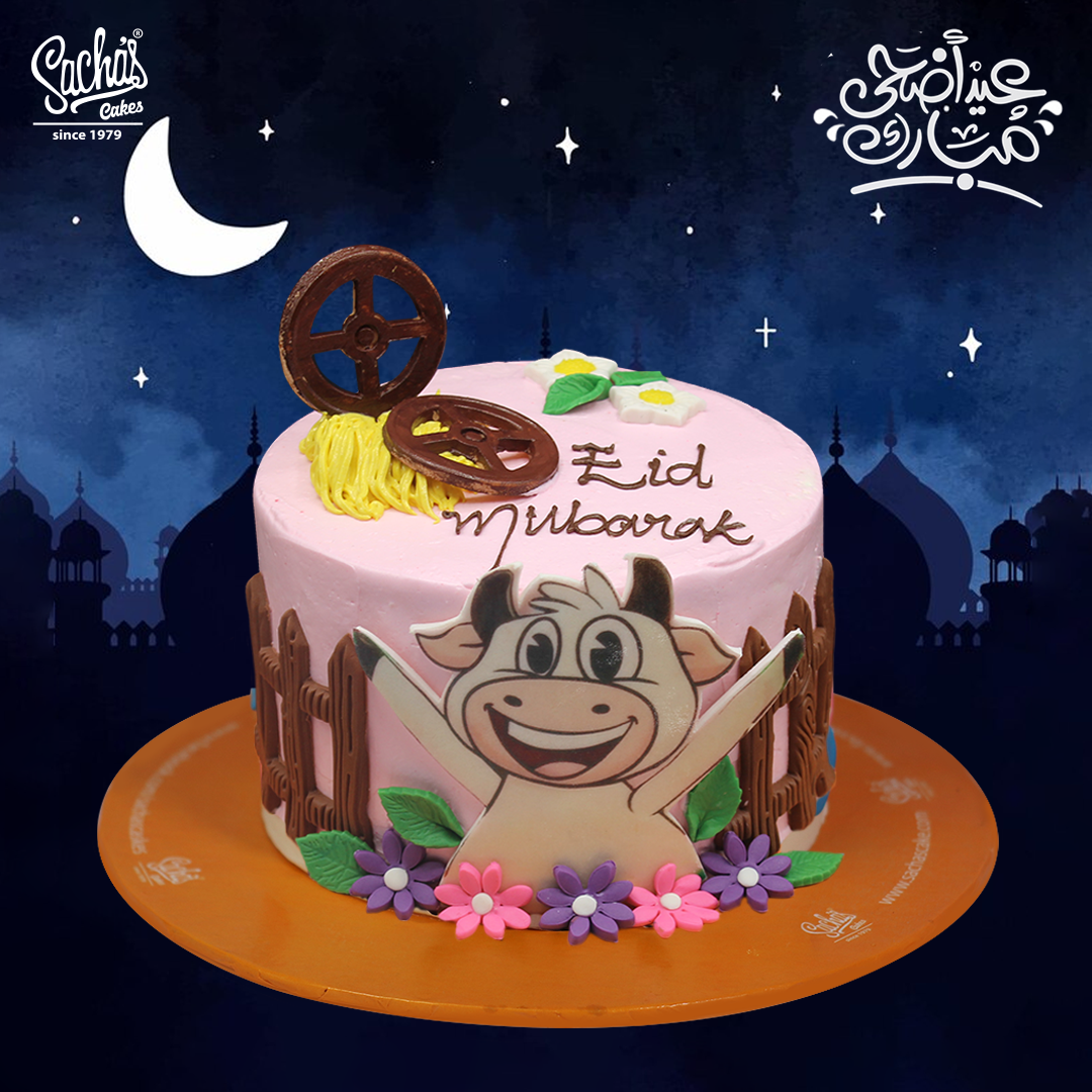 Moo-velous Celebration Cake | Best Eid Cakes in Karachi – Sacha's Cakes