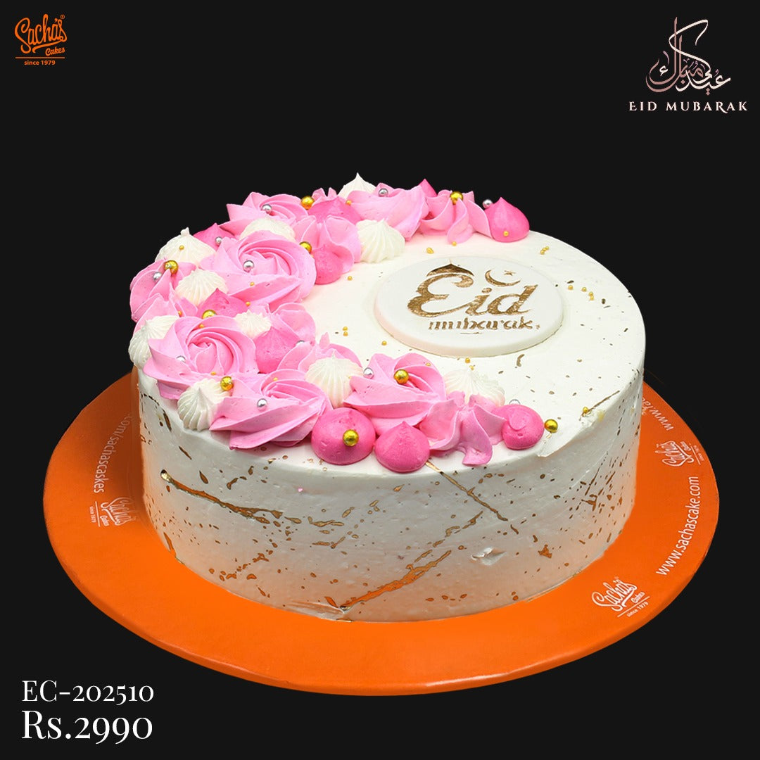 Pink Floral Eid Cake | Best Eid Cakes in Karachi – Sacha's Cakes