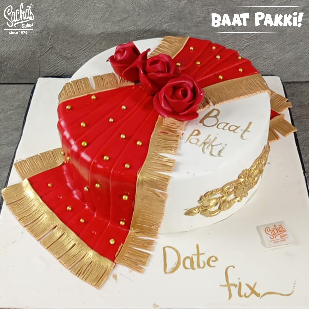 Baat Pakki Red Dupatta Wedding Cake | Best Wedding Cake in Karachi ...