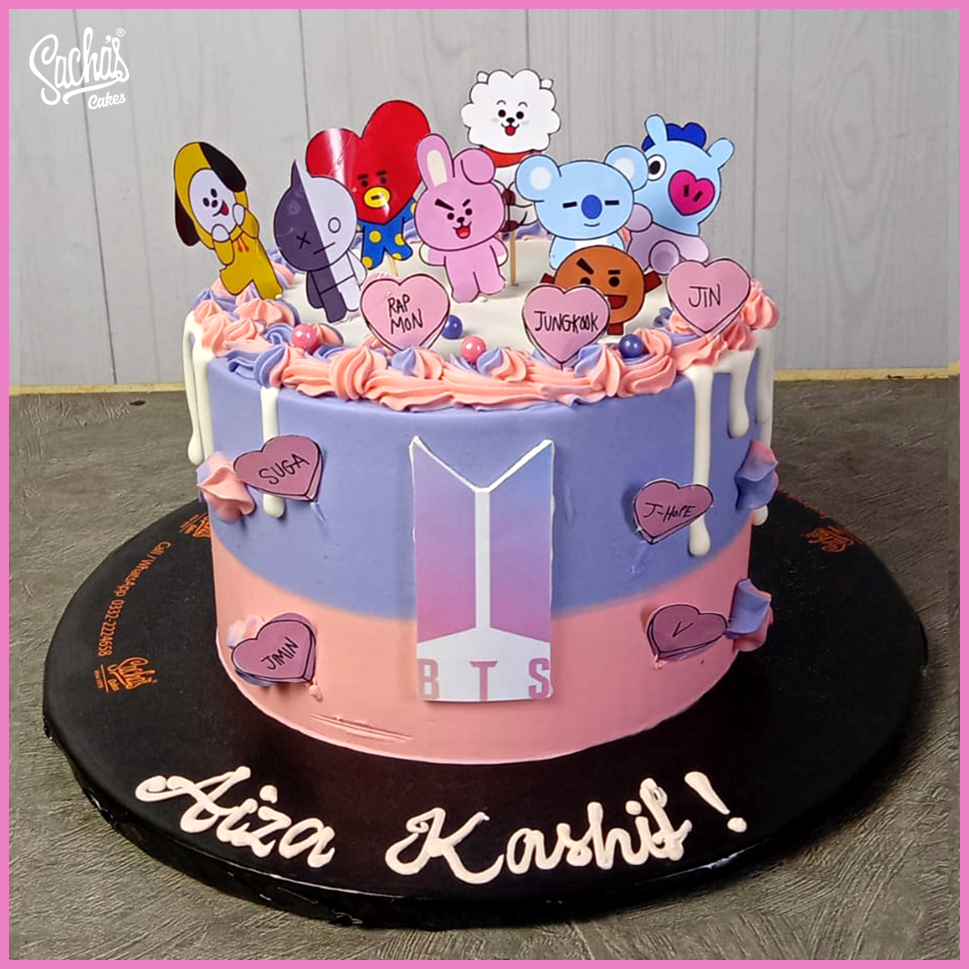 BTS Theme Birthday Cake – Sacha's Cakes