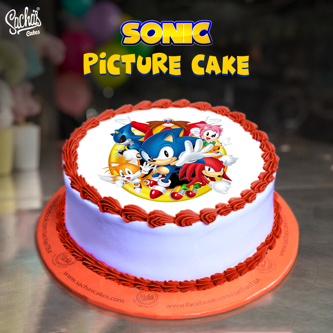 Sonic's Tasty Adventure Delight Picture Cake – Sacha's Cakes