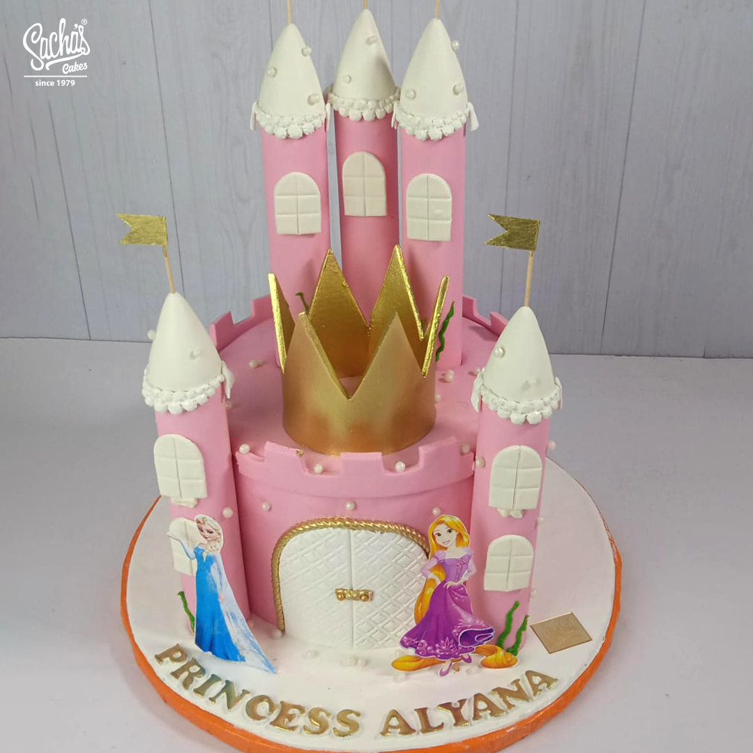 Princess Castle Theme birthday cake – Sacha's Cakes
