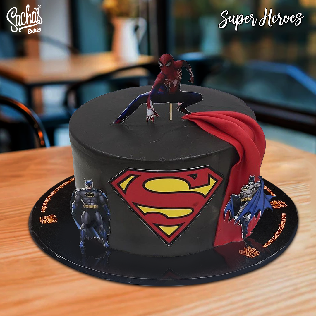 Super Heroes Theme Cake – Sacha's Cakes