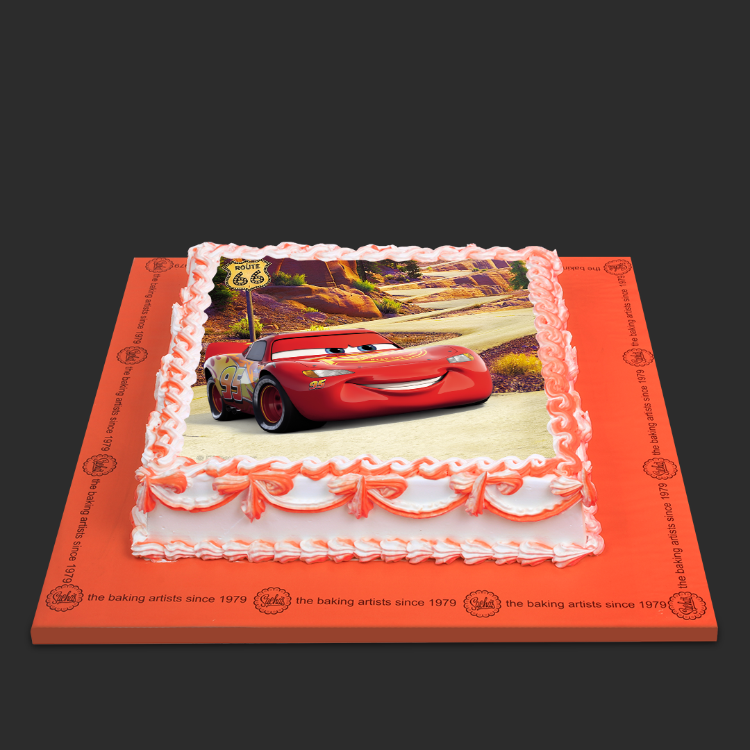 McQueen Theme Edible Picture Cake – Sacha's Cakes