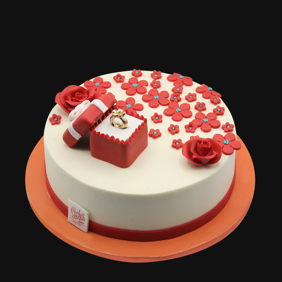 Engagement Ring Theme Cake – Sacha's Cakes