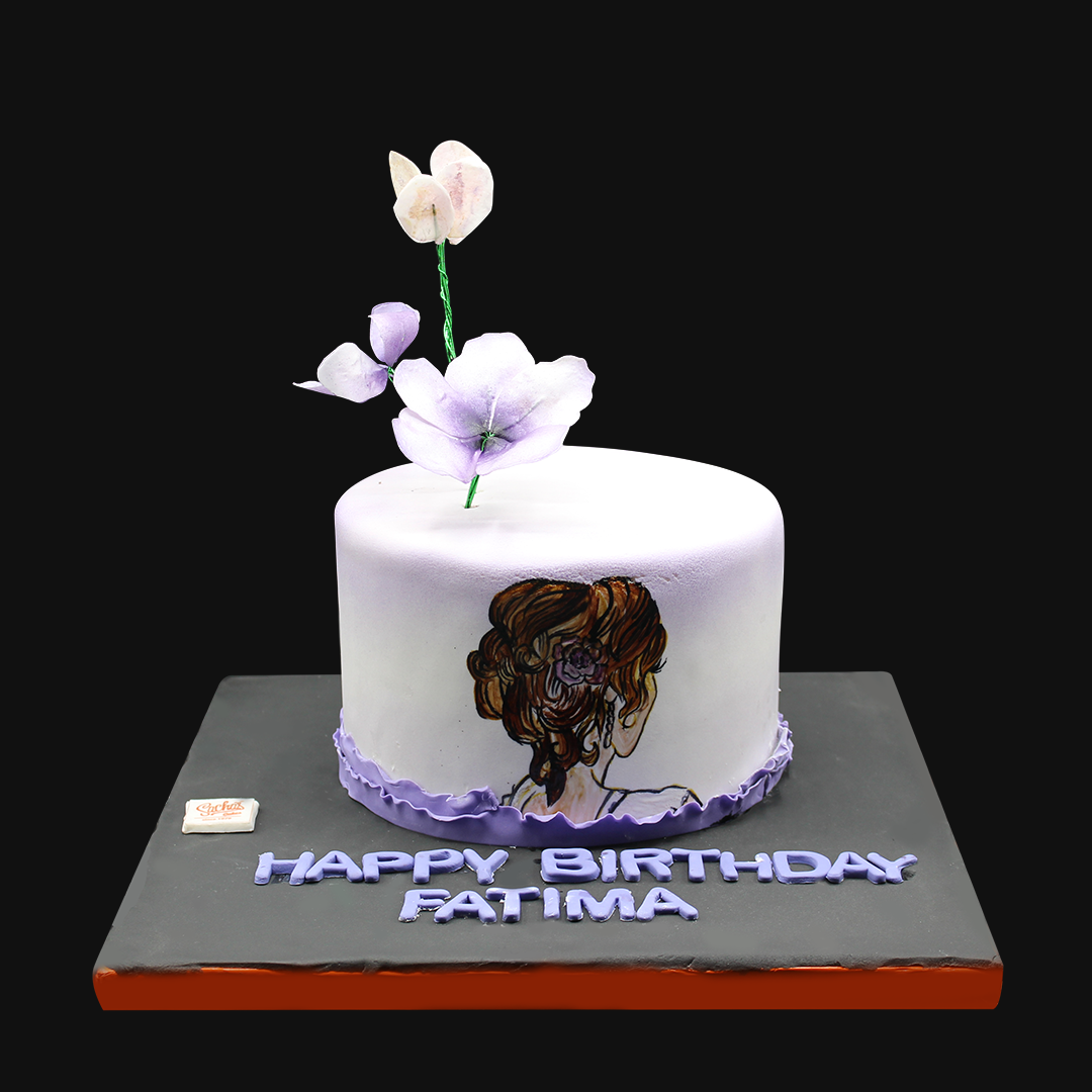 Girl Hand Painted Birthday Theme Cake – Sacha's Cakes