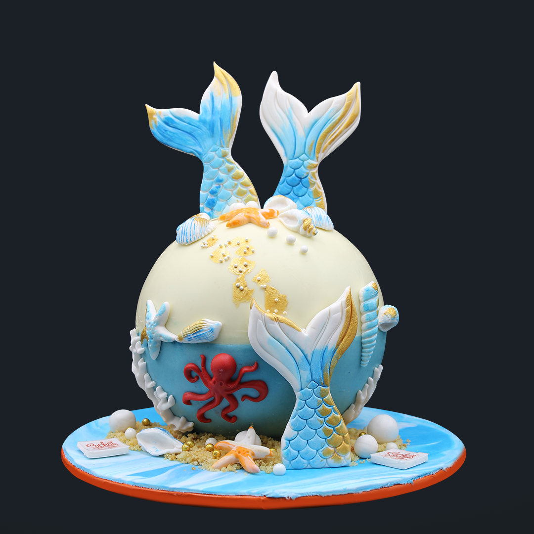 Mermaid Theme Sphere Pinata Cake – Sacha's Cakes
