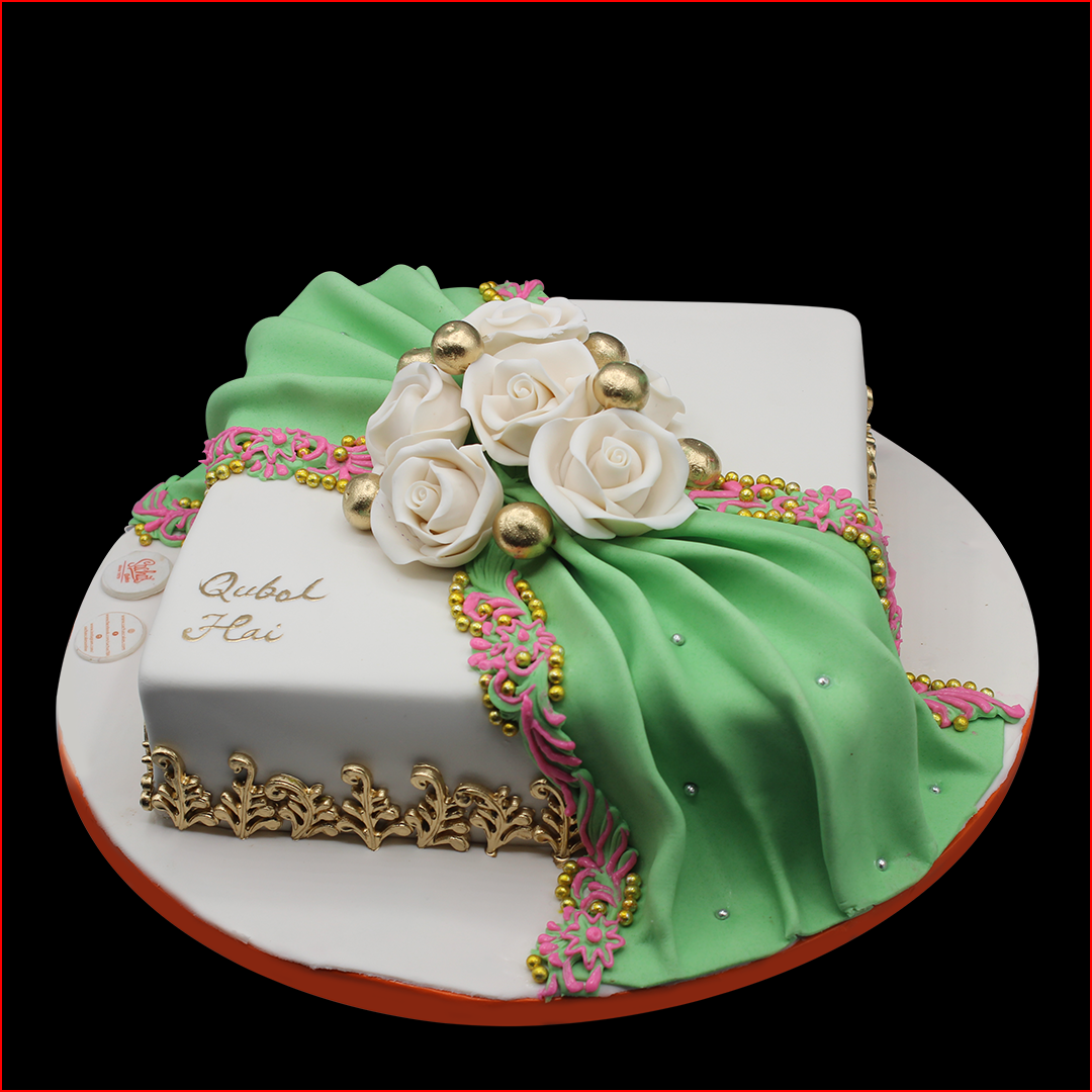 Qabool Hai Green Dupatta Theme Cake – Sacha's Cakes